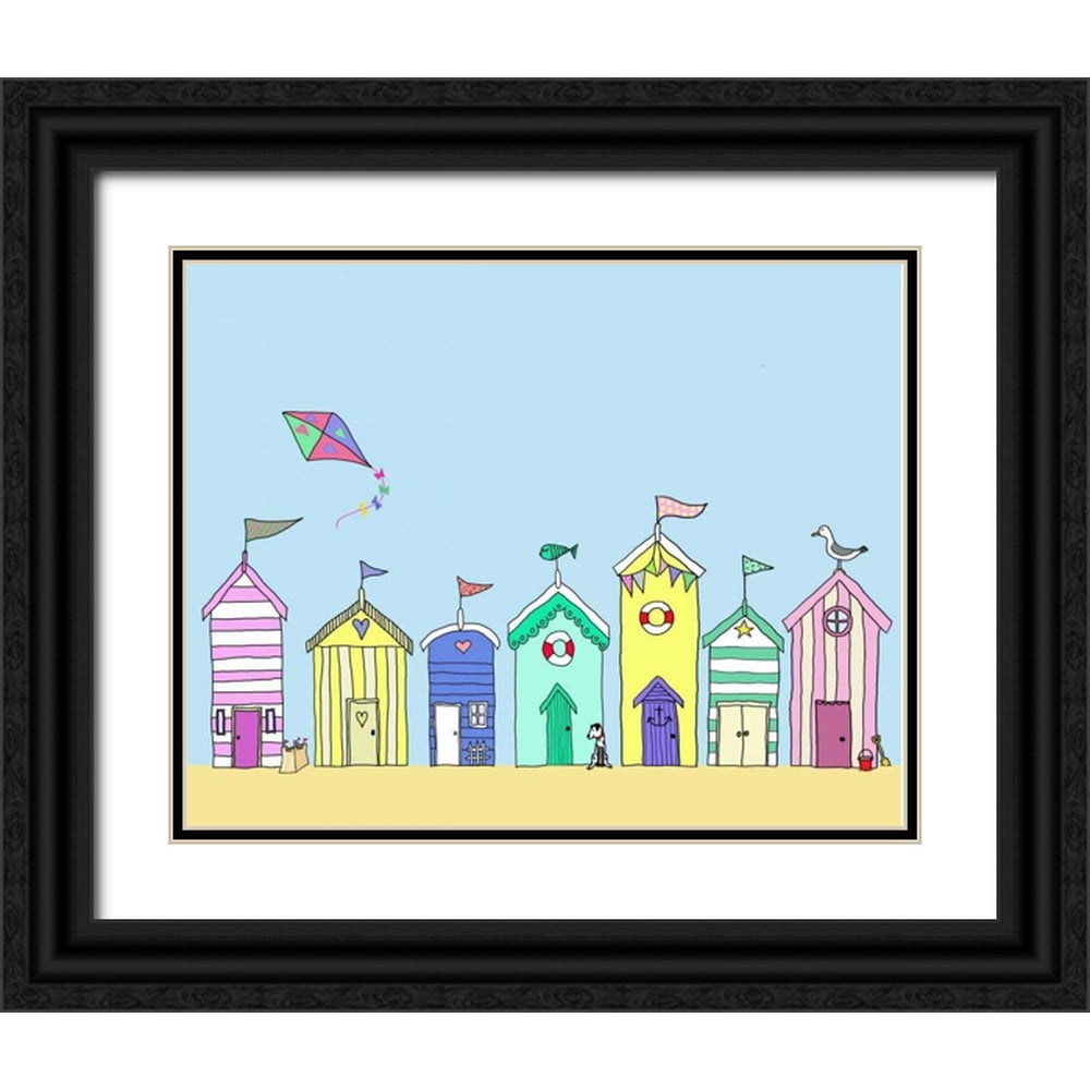 Fab Funky 14x12 Black Ornate Wood Framed with Double Matting Museum Art ...