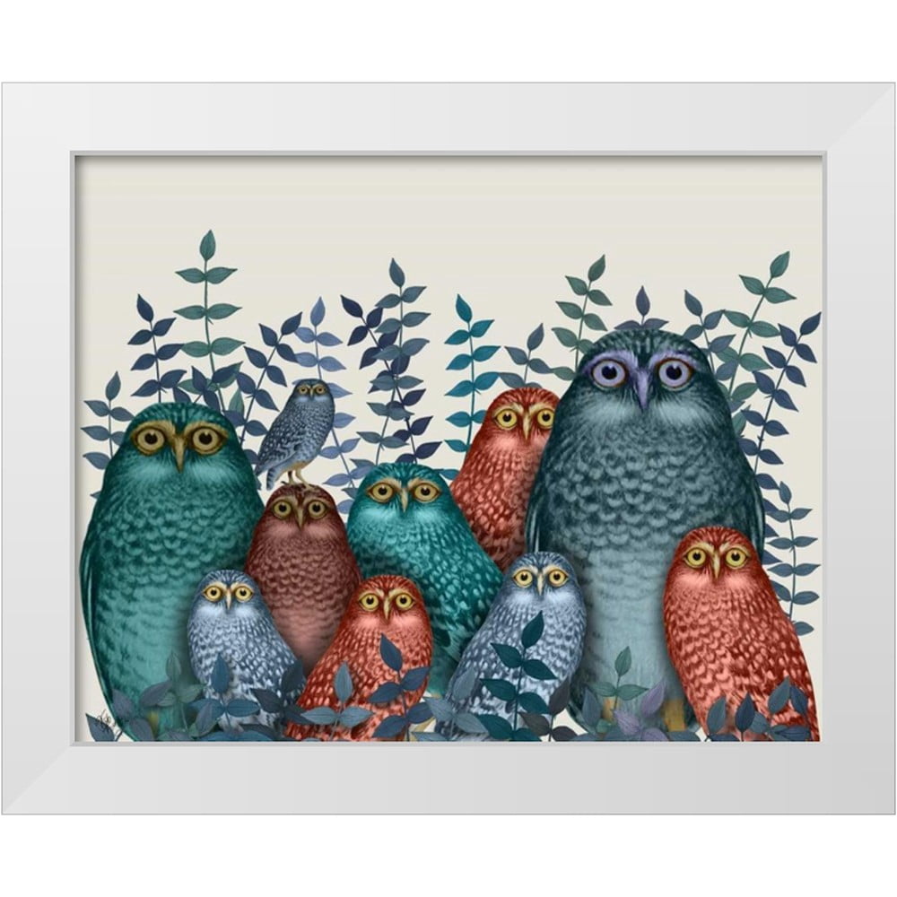 Fab Funky 14x12 White Modern Wood Framed Museum Art Print Titled ...