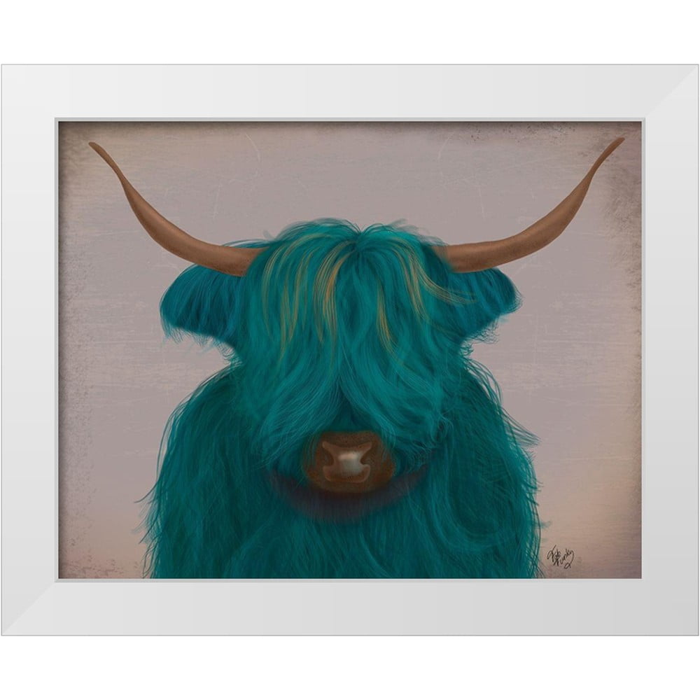 Fab Funky 14x12 White Modern Wood Framed Museum Art Print Titled ...