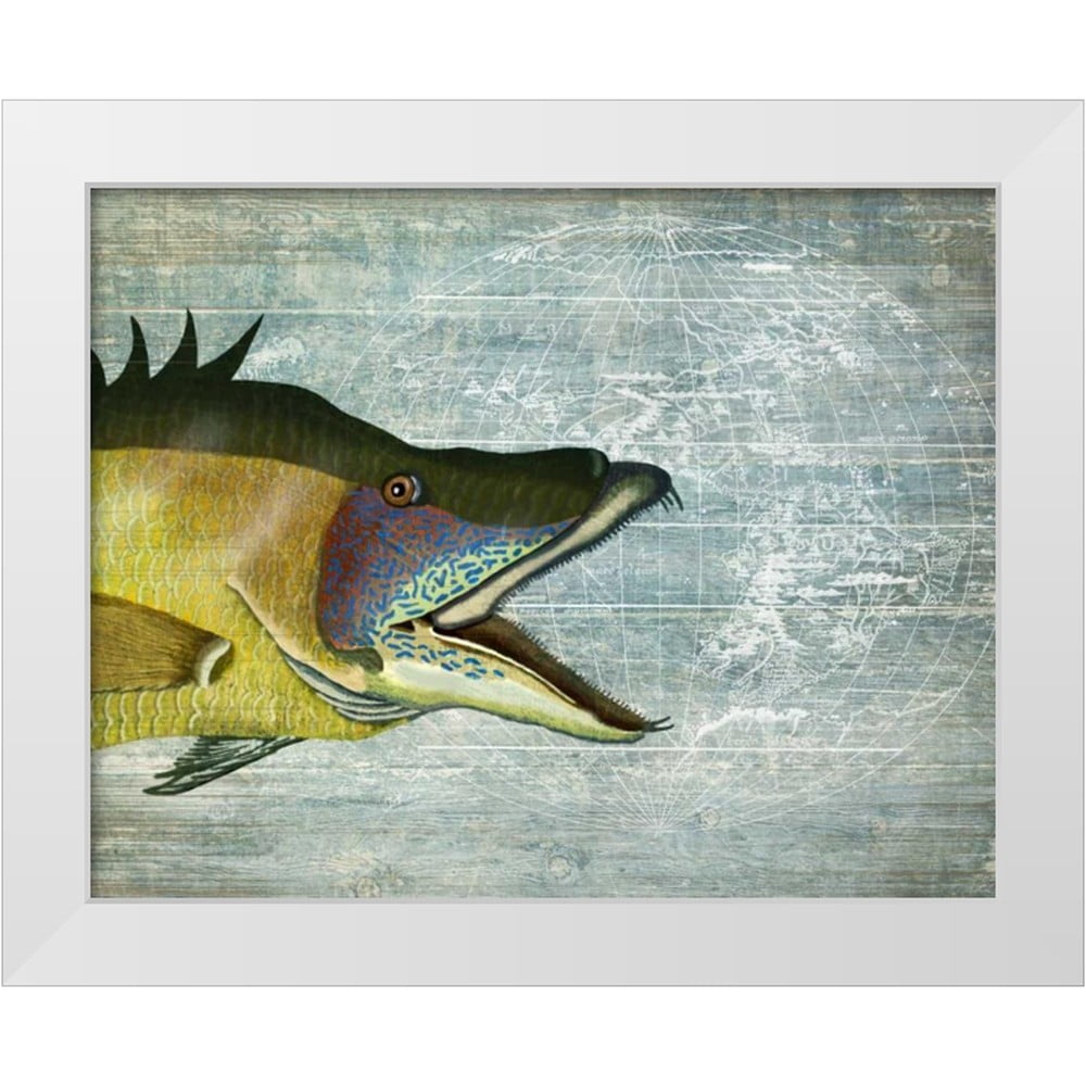 Fab Funky 14x12 White Modern Wood Framed Museum Art Print Titled - Hog ...