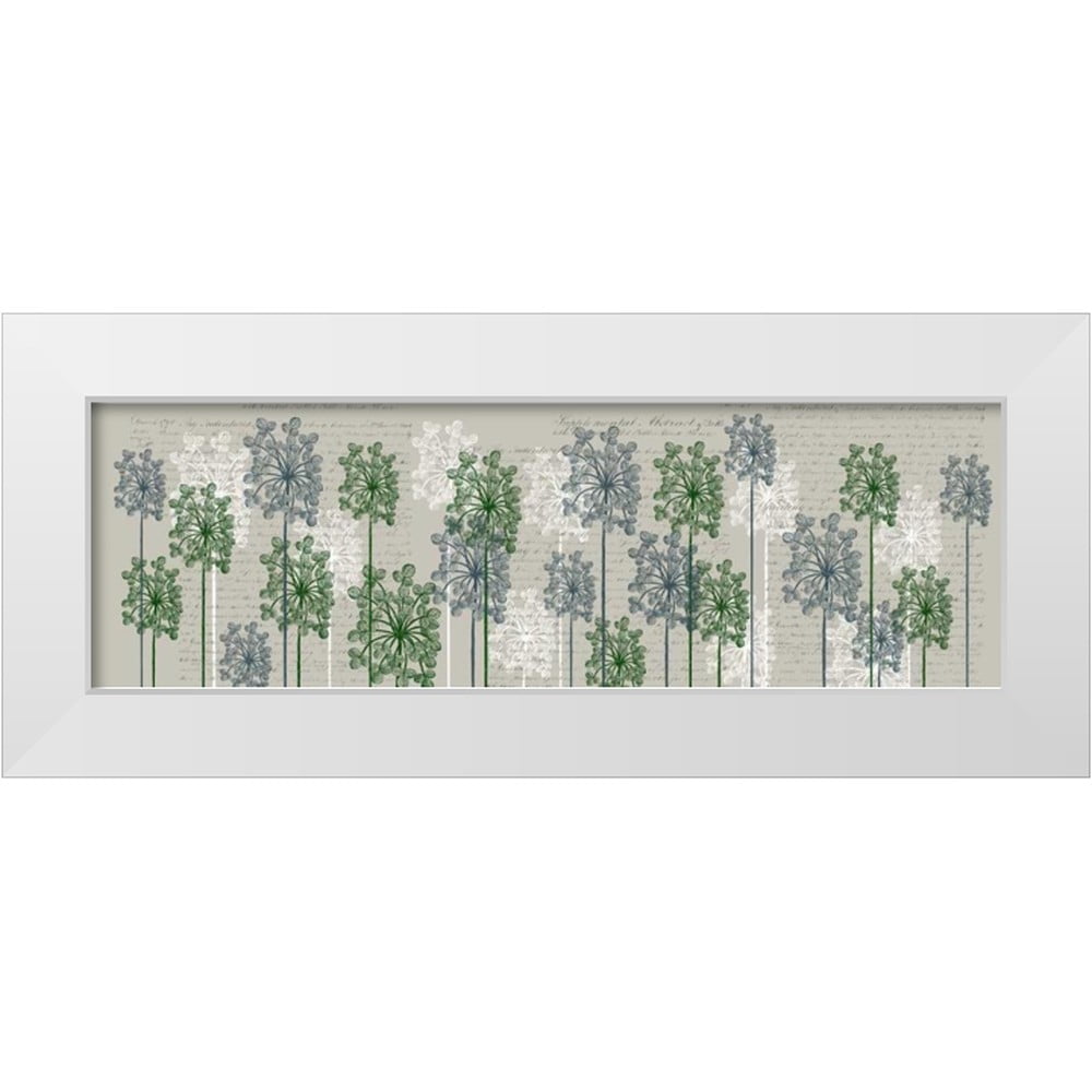 Fab Funky 14x7 White Modern Wood Framed Museum Art Print Titled ...