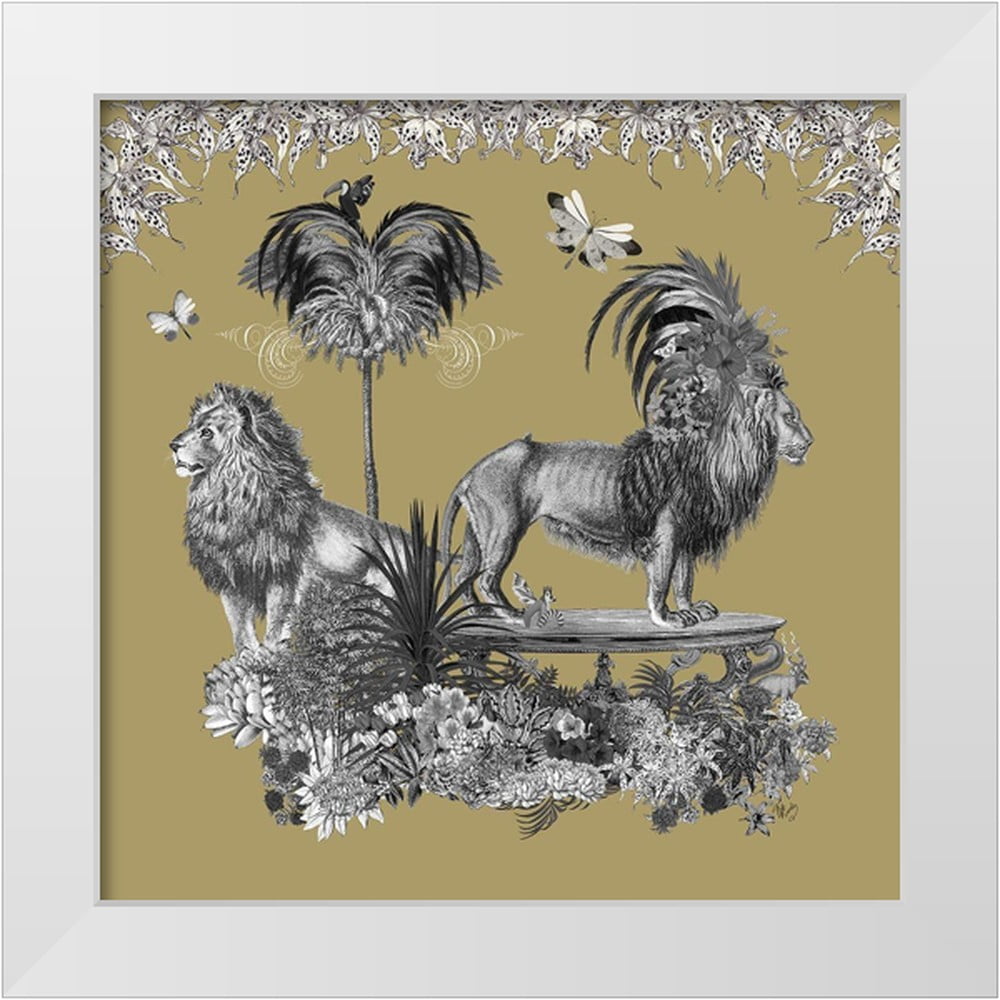 Fab Funky 15x15 White Modern Wood Framed Museum Art Print Titled ...