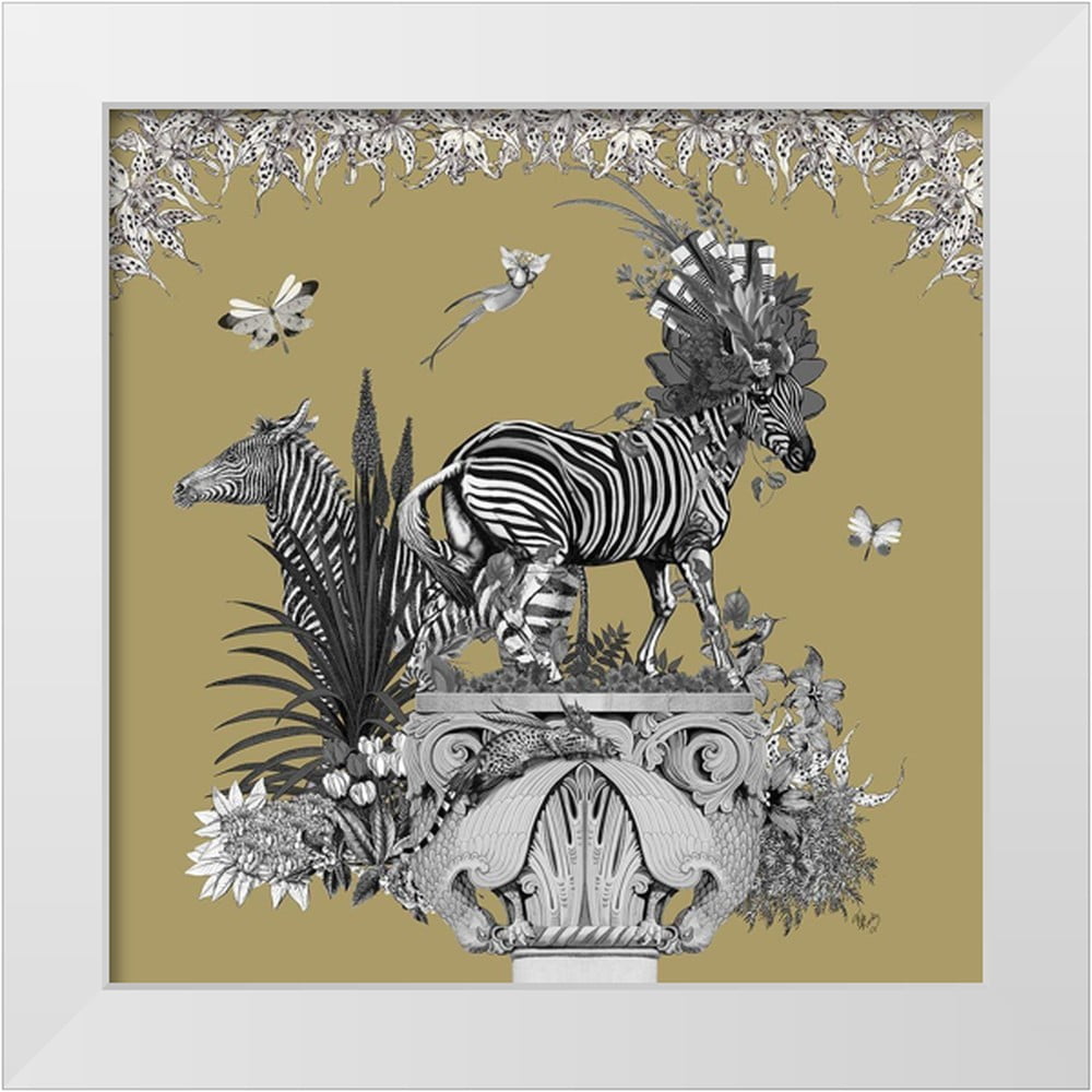 Fab Funky 15x15 White Modern Wood Framed Museum Art Print Titled ...