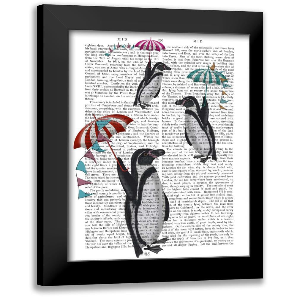 Fab Funky 15x18 Black Modern Framed Museum Art Print Titled - Floating ...