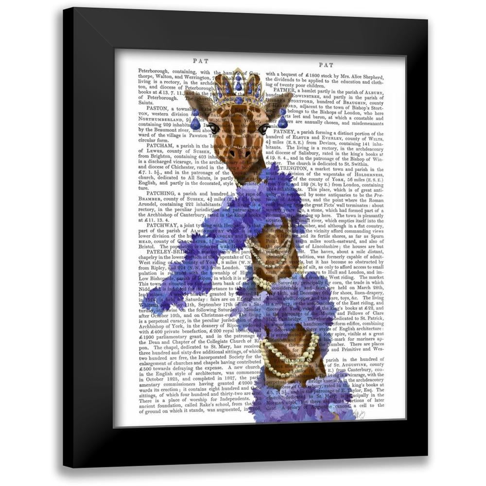 Fab Funky 15x18 Black Modern Framed Museum Art Print Titled - Giraffe ...