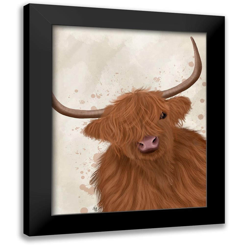 Fab Funky 15x18 Black Modern Framed Museum Art Print Titled - Highland ...
