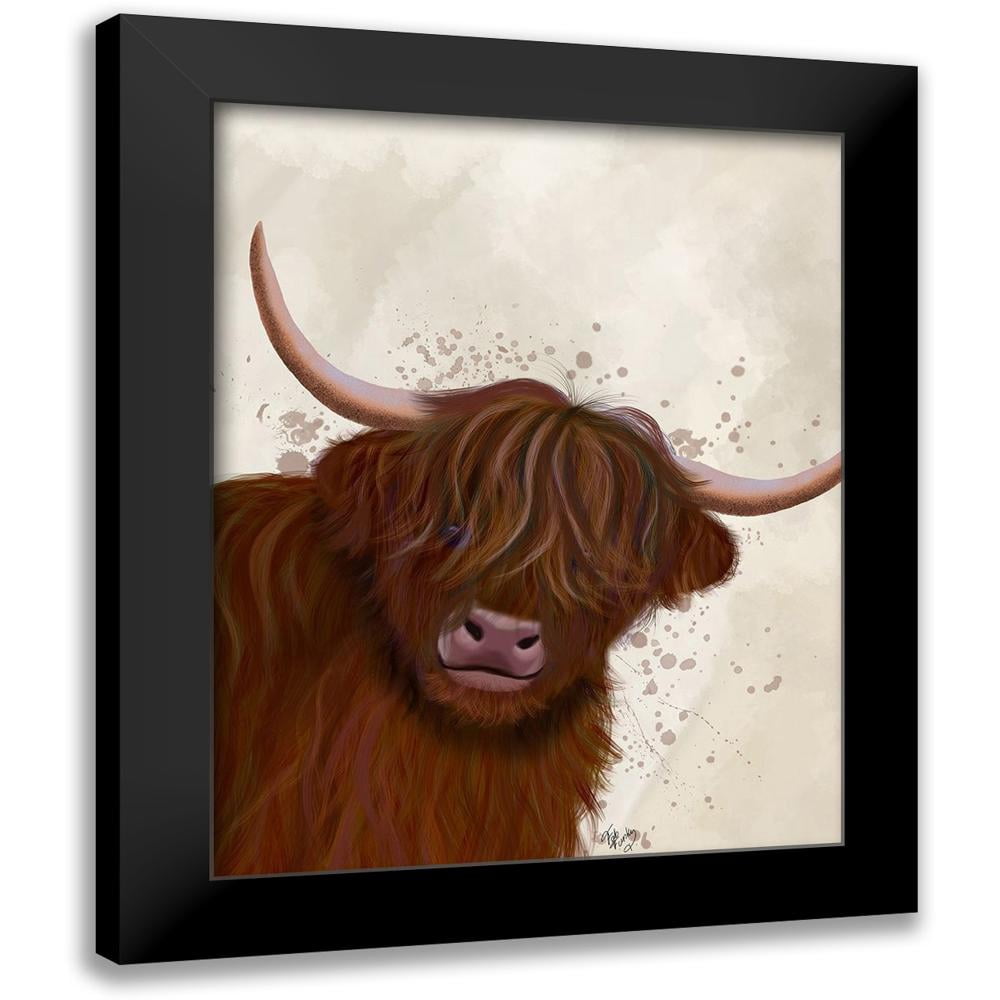 Fab Funky 15x18 Black Modern Framed Museum Art Print Titled - Highland ...