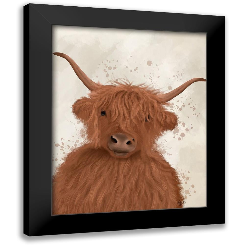 Fab Funky 15x18 Black Modern Framed Museum Art Print Titled - Highland ...