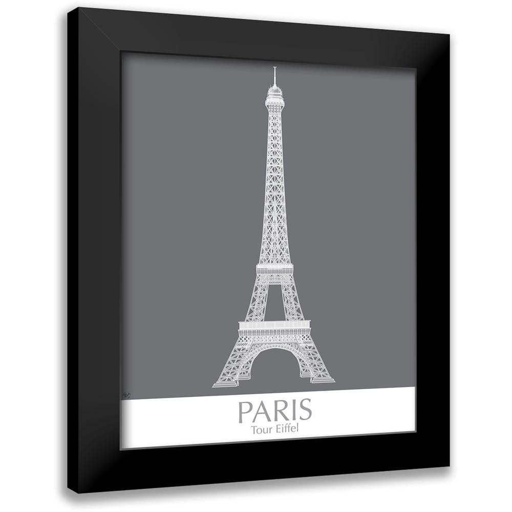 Fab Funky 15x18 Black Modern Framed Museum Art Print Titled - Paris ...