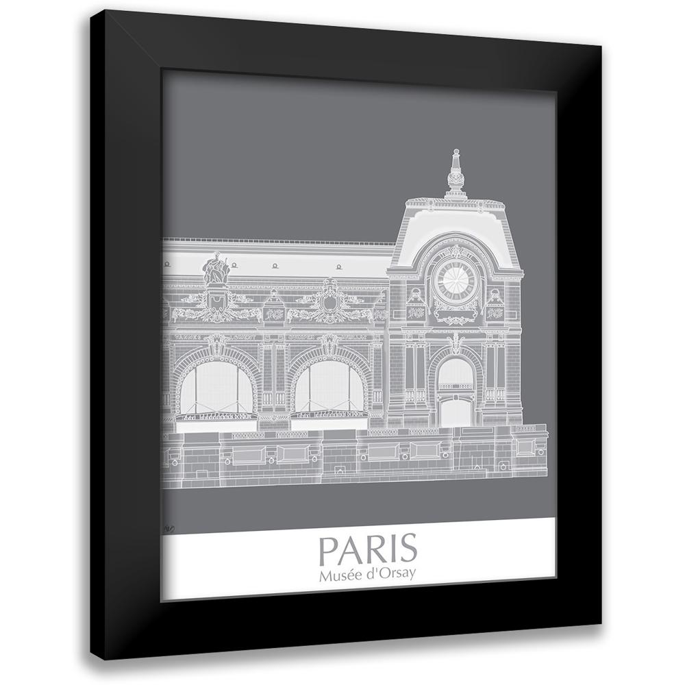 Fab Funky 15x18 Black Modern Framed Museum Art Print Titled - Paris ...