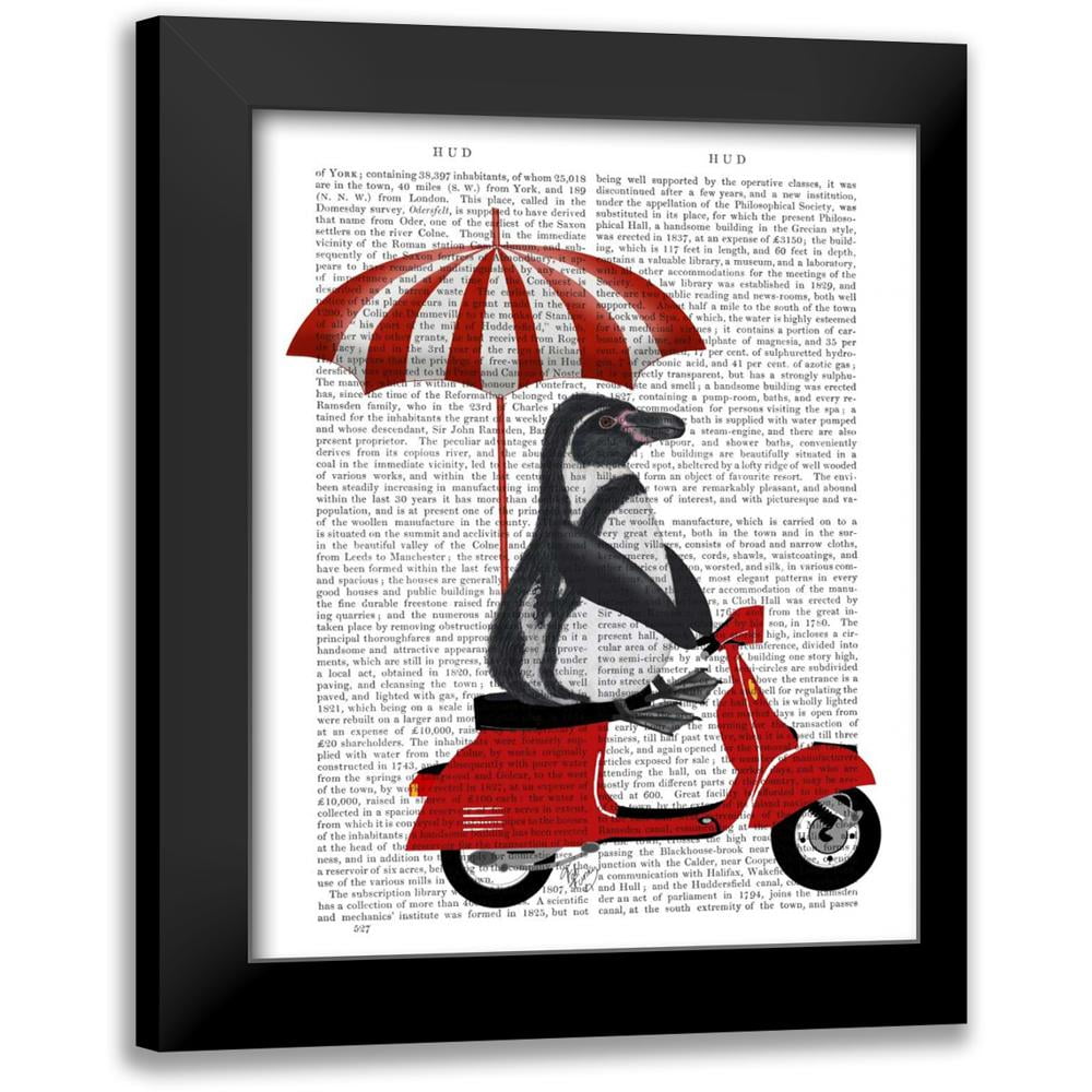 Fab Funky 15x18 Black Modern Framed Museum Art Print Titled - Penguin ...