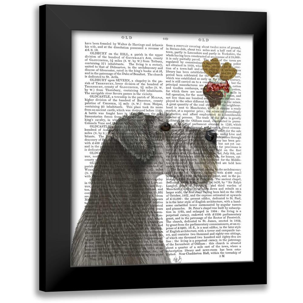 Fab Funky 15x18 Black Modern Framed Museum Art Print Titled - Schnauzer ...