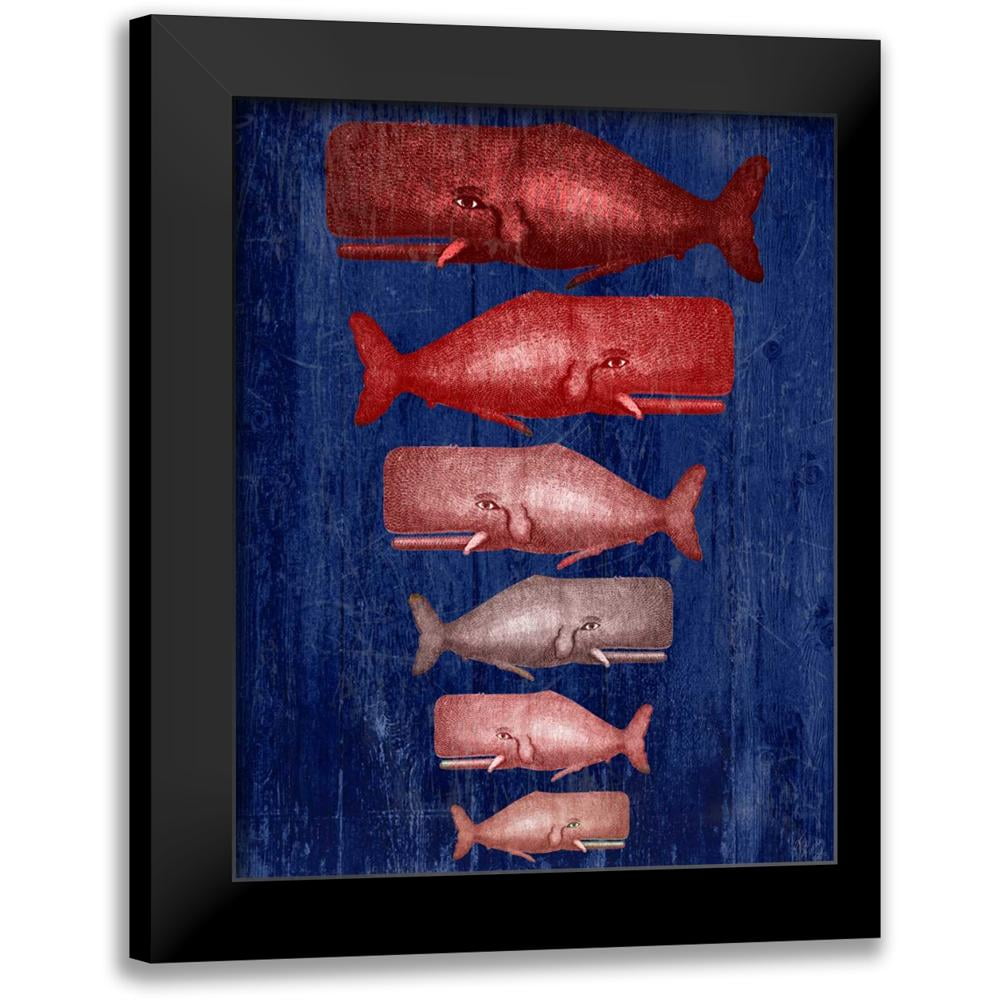 Fab Funky 15x18 Black Modern Framed Museum Art Print Titled - Whale ...