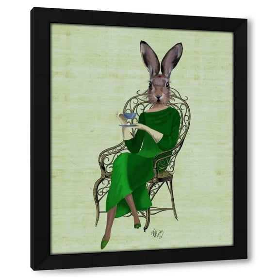 Fab Funky 15x18 Black Modern Wood Framed Wall Art Titled - Lady Bella ...