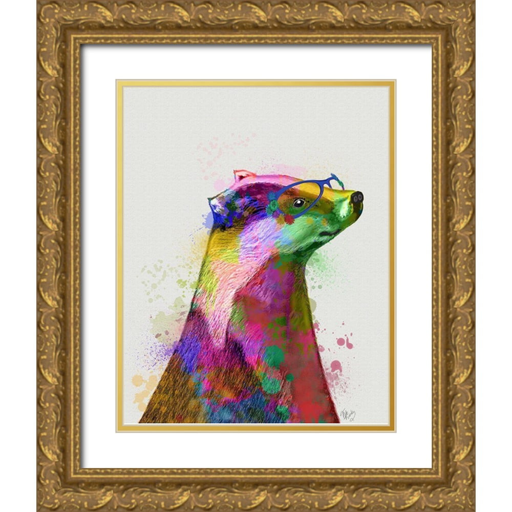 Fab Funky 15x18 Gold Ornate Wood Framed with Double Matting Museum Art ...