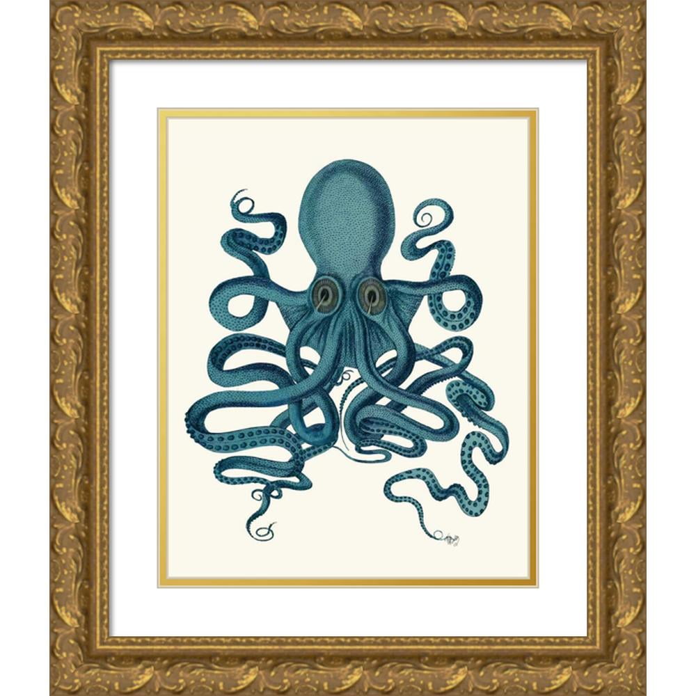 Fab Funky 15x18 Gold Ornate Wood Framed with Double Matting Museum Art ...