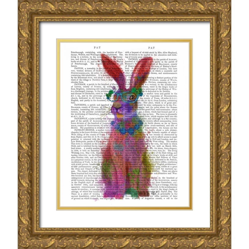 Fab Funky 15x18 Gold Ornate Wood Framed with Double Matting Museum Art ...