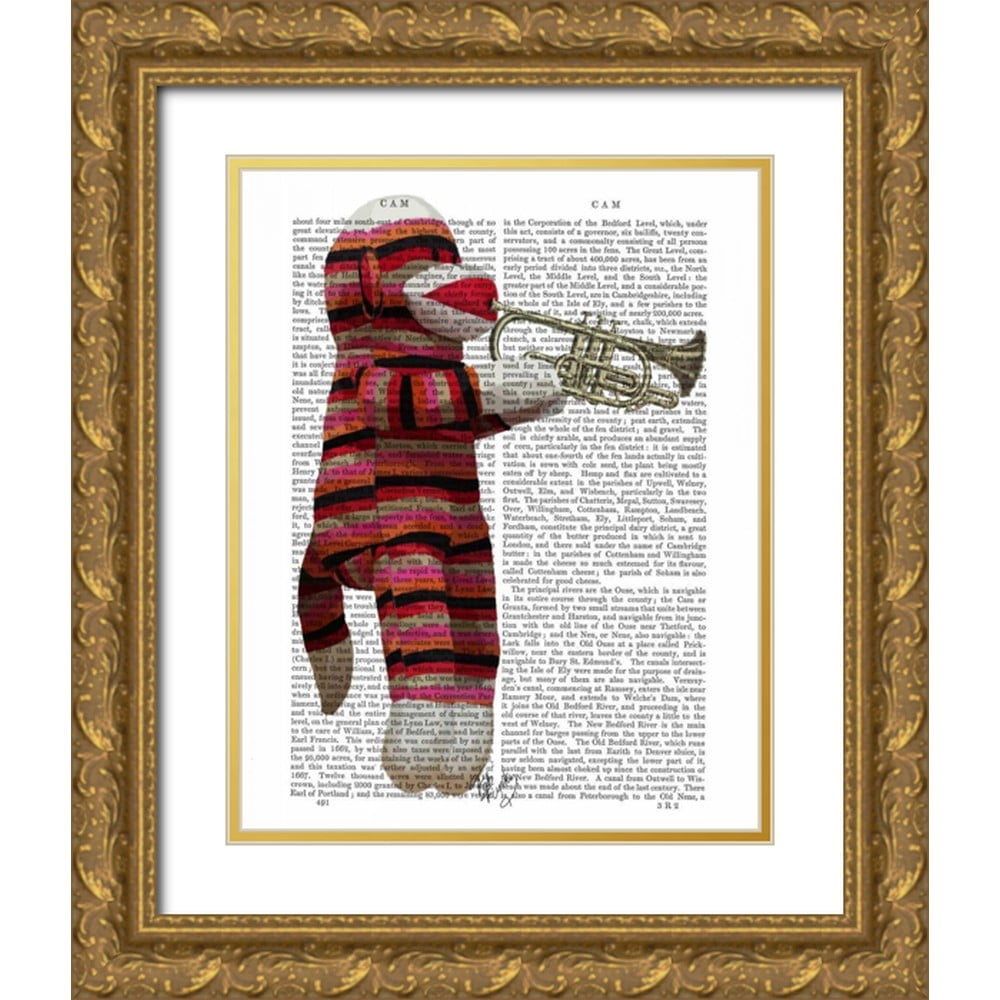 Fab Funky 15x18 Gold Ornate Wood Framed with Double Matting Museum Art ...