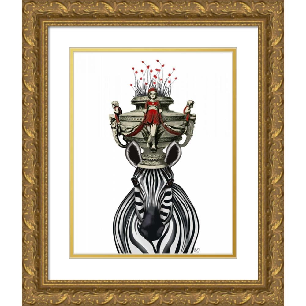 Fab Funky 15x18 Gold Ornate Wood Framed with Double Matting Museum Art ...