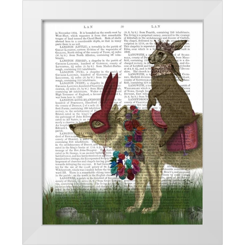 Fab Funky 15x18 White Modern Wood Framed Museum Art Print Titled ...