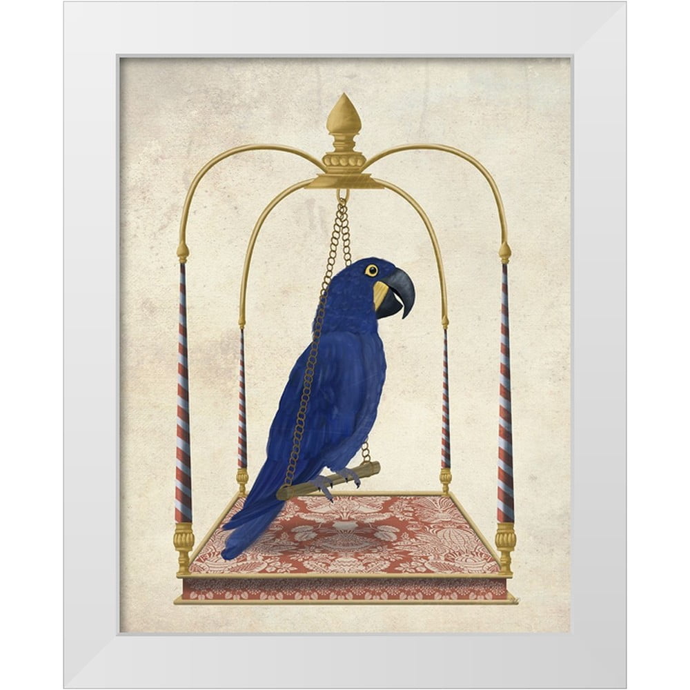 Fab Funky 15x18 White Modern Wood Framed Museum Art Print Titled - Blue ...