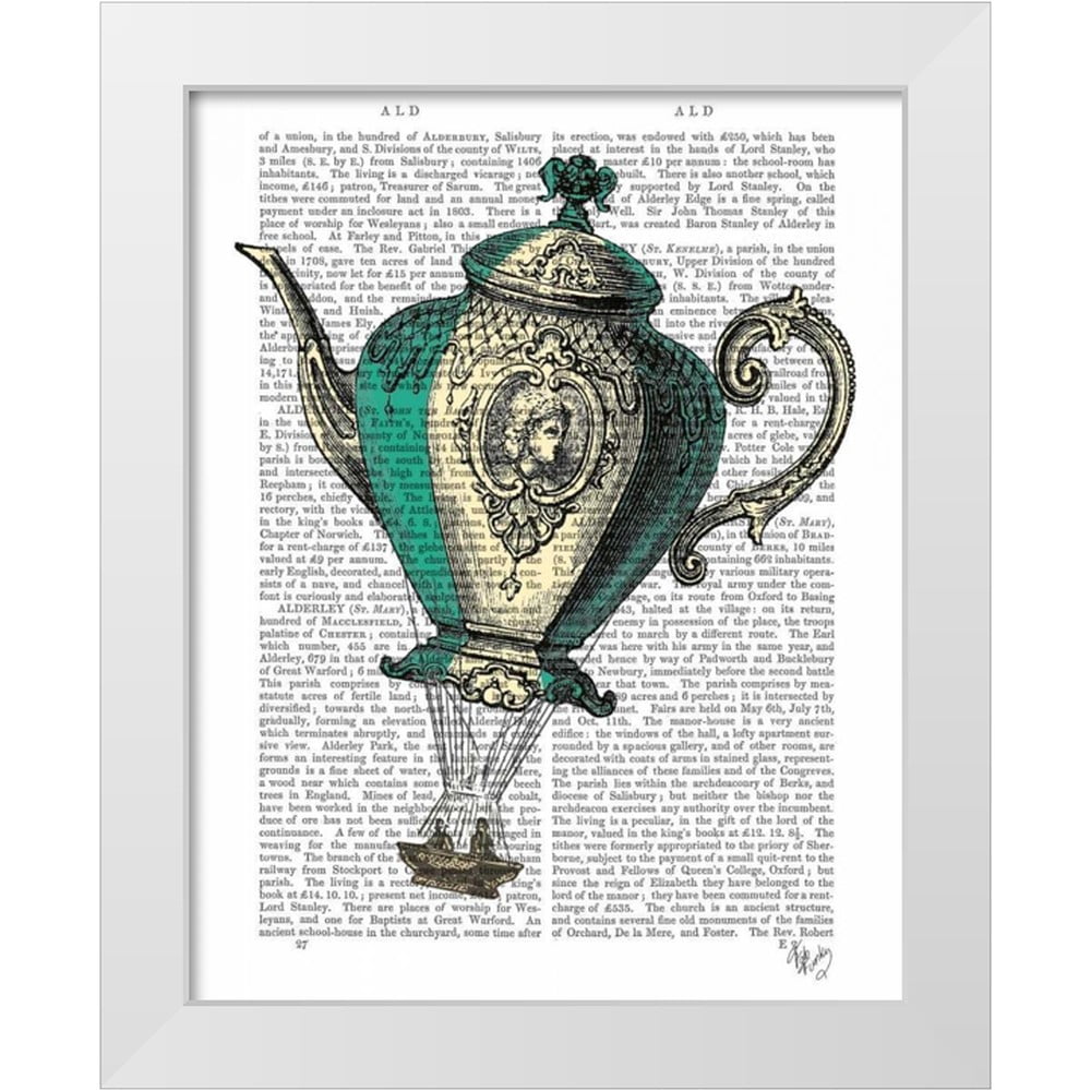 Fab Funky 15x18 White Modern Wood Framed Museum Art Print Titled ...