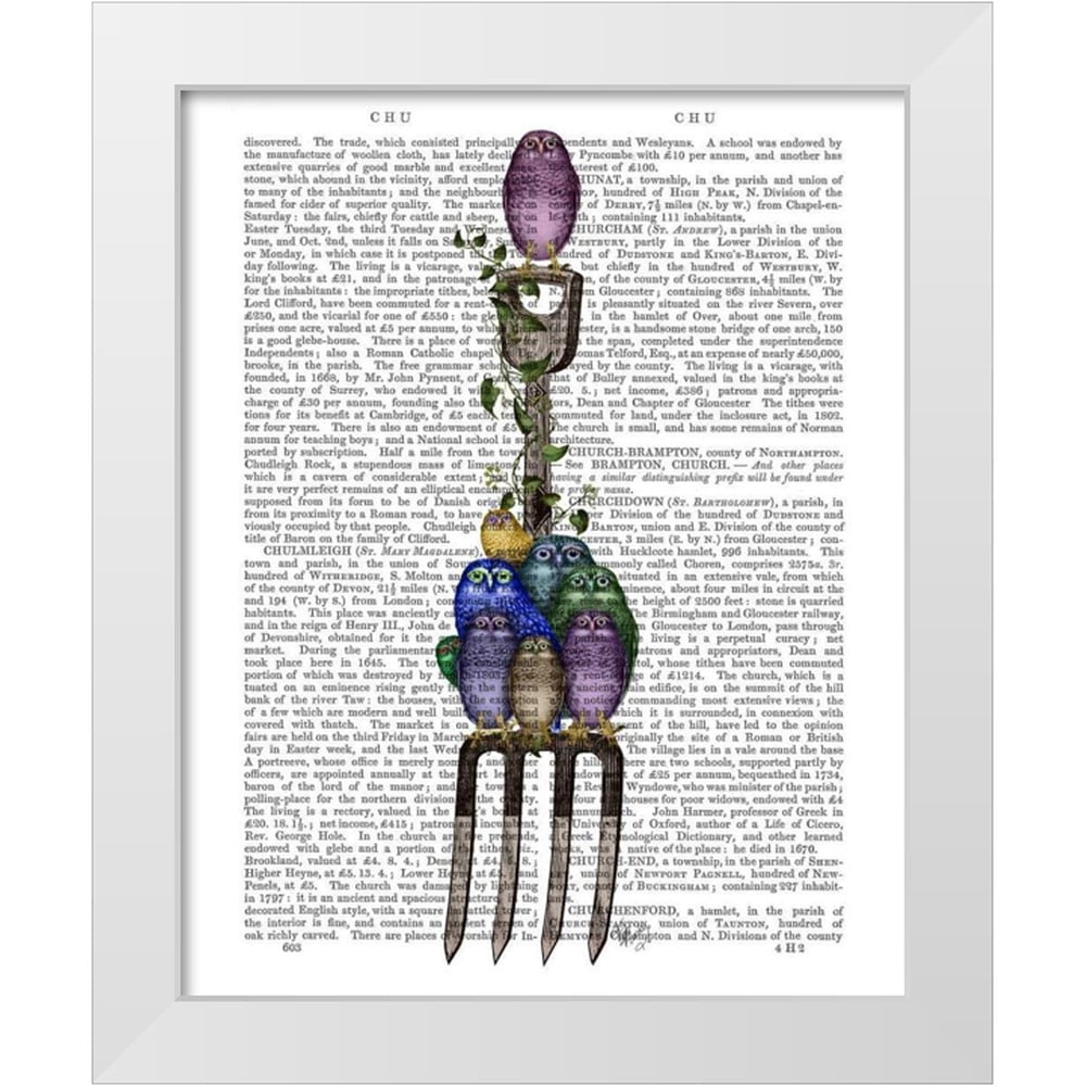 Fab Funky 15x18 White Modern Wood Framed Museum Art Print Titled ...