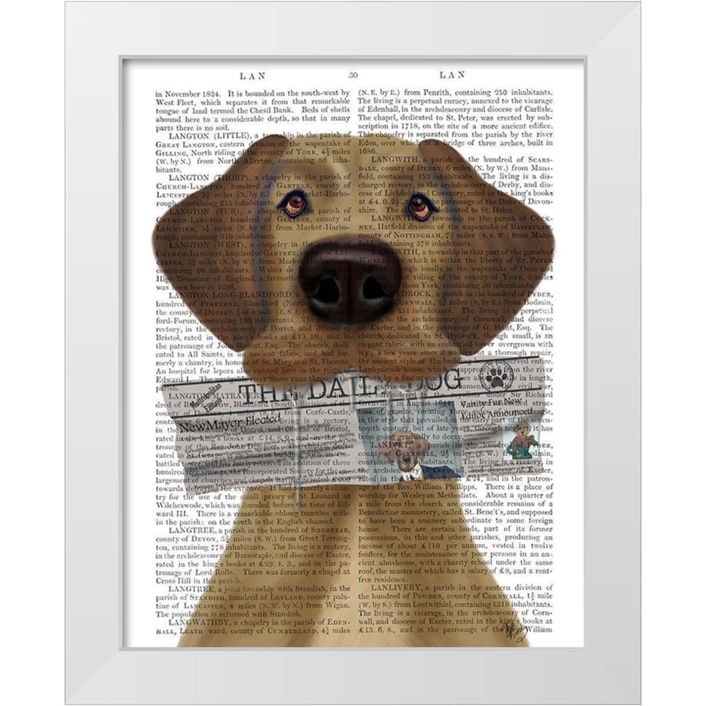 Fab Funky 15x18 White Modern Wood Framed Museum Art Print Titled ...