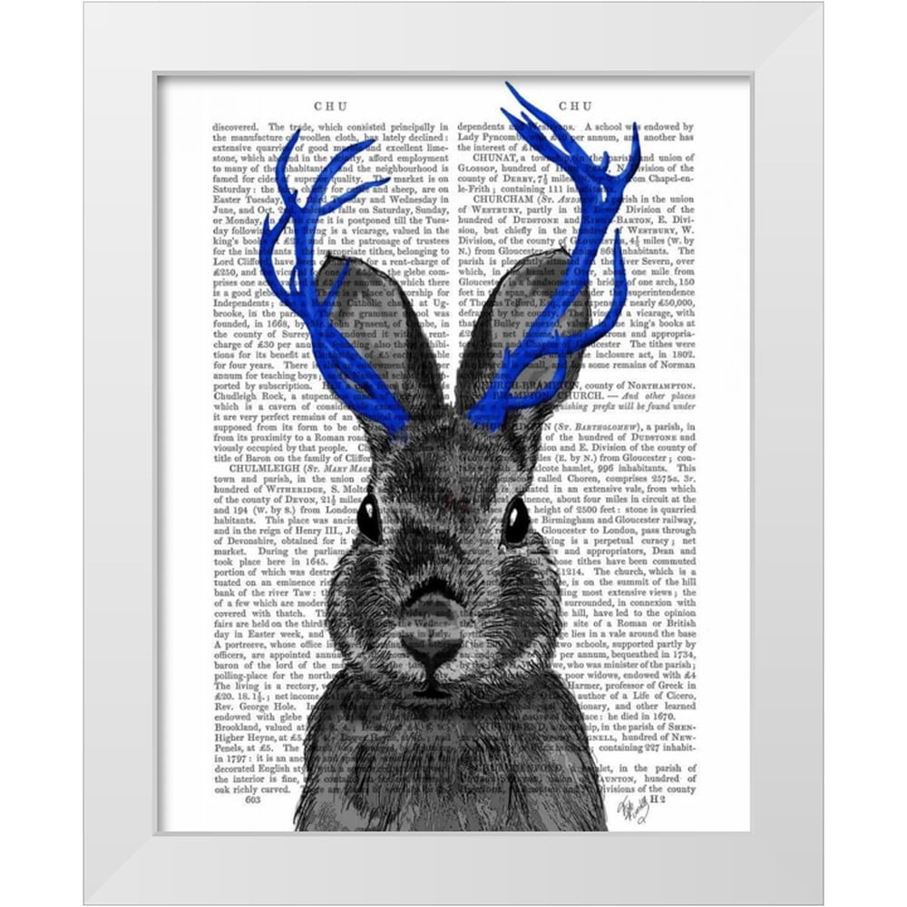 Fab Funky 15x18 White Modern Wood Framed Museum Art Print Titled ...