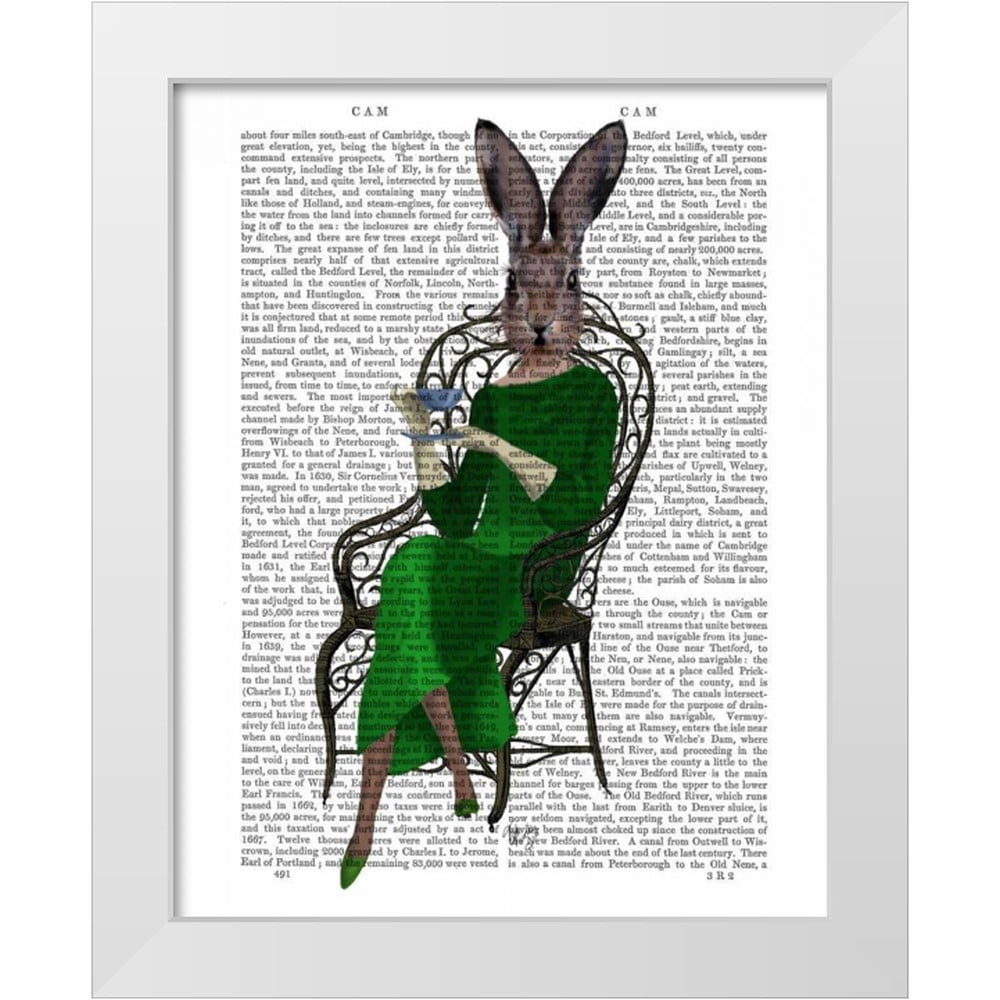 Fab Funky 15x18 White Modern Wood Framed Museum Art Print Titled - Lady ...