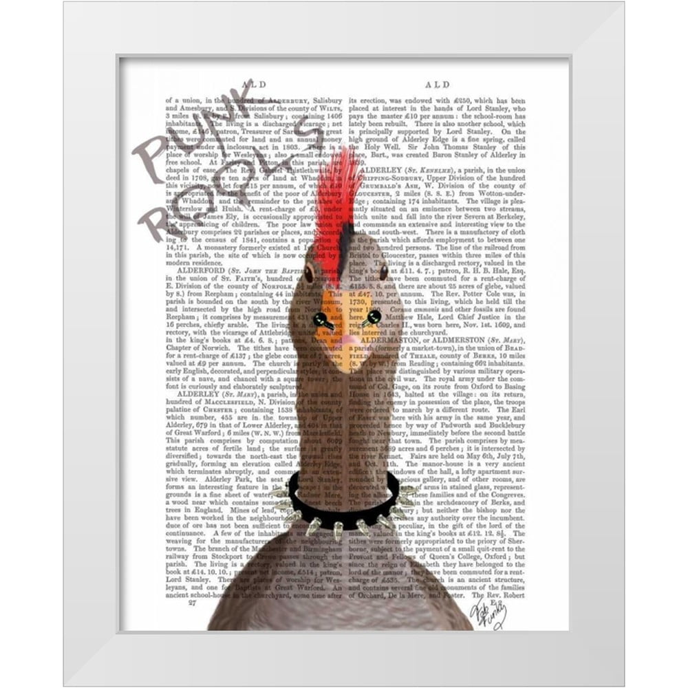 Fab Funky 15x18 White Modern Wood Framed Museum Art Print Titled - Punk ...