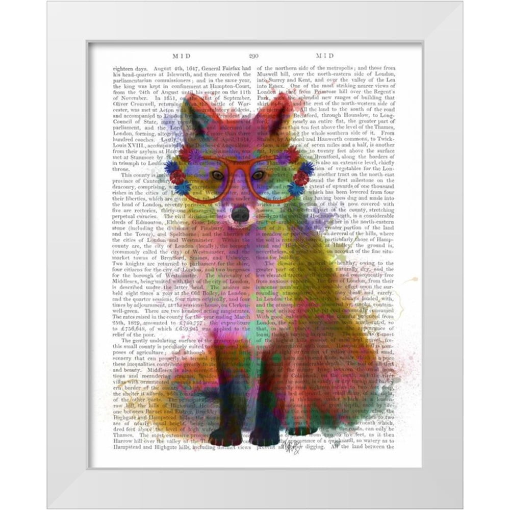 Fab Funky 15x18 White Modern Wood Framed Museum Art Print Titled ...