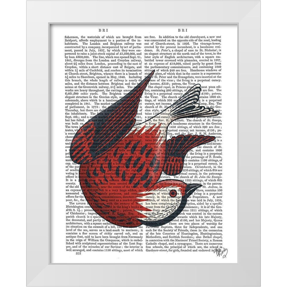 Fab Funky 15x18 White Modern Wood Framed Museum Art Print Titled ...