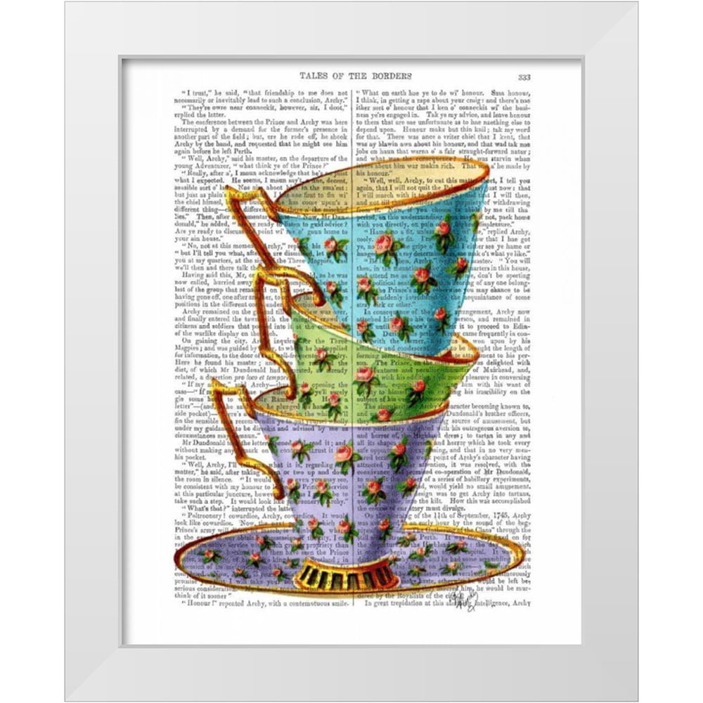 Fab Funky 15x18 White Modern Wood Framed Museum Art Print Titled ...