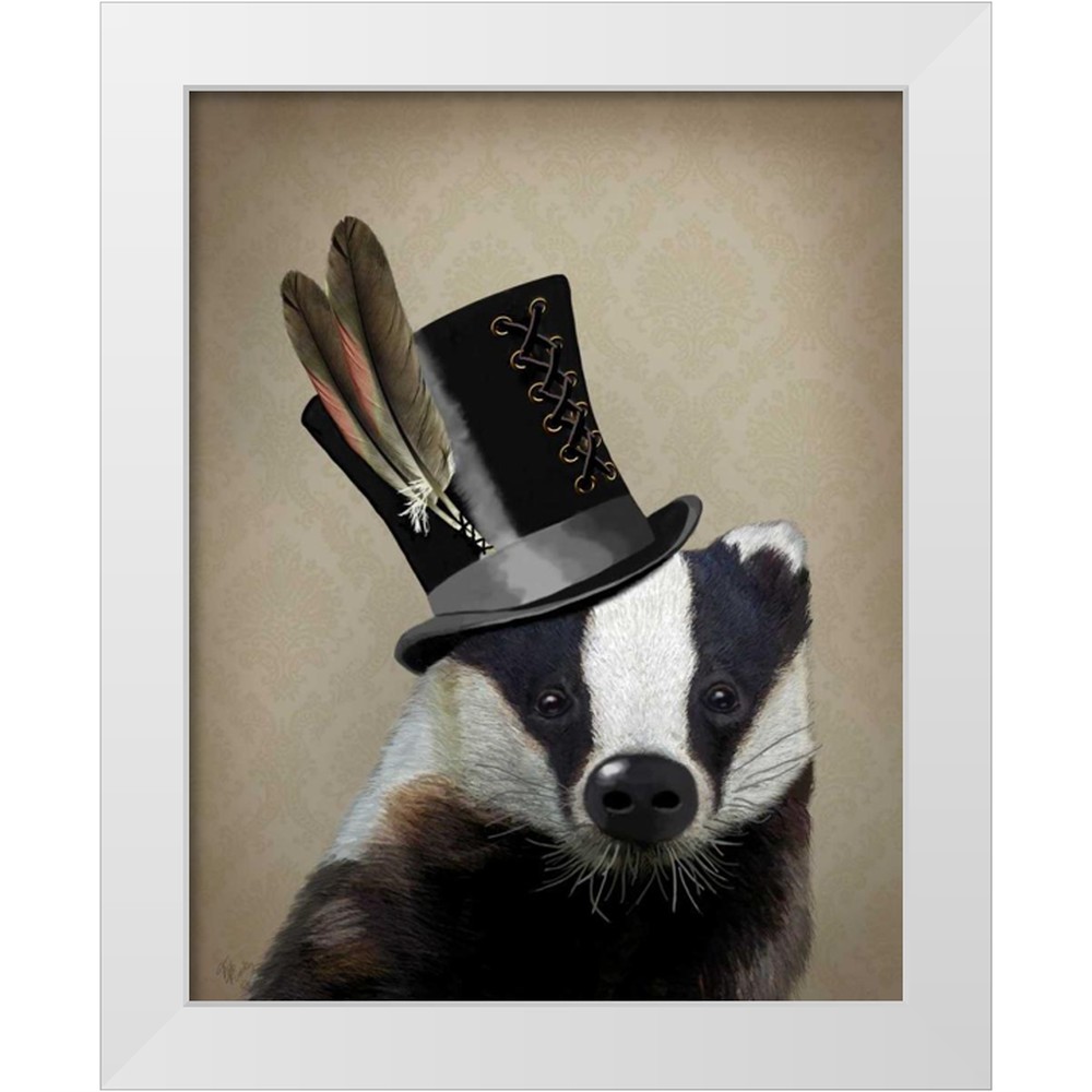 Fab Funky 15x18 White Modern Wood Framed Museum Art Print Titled ...