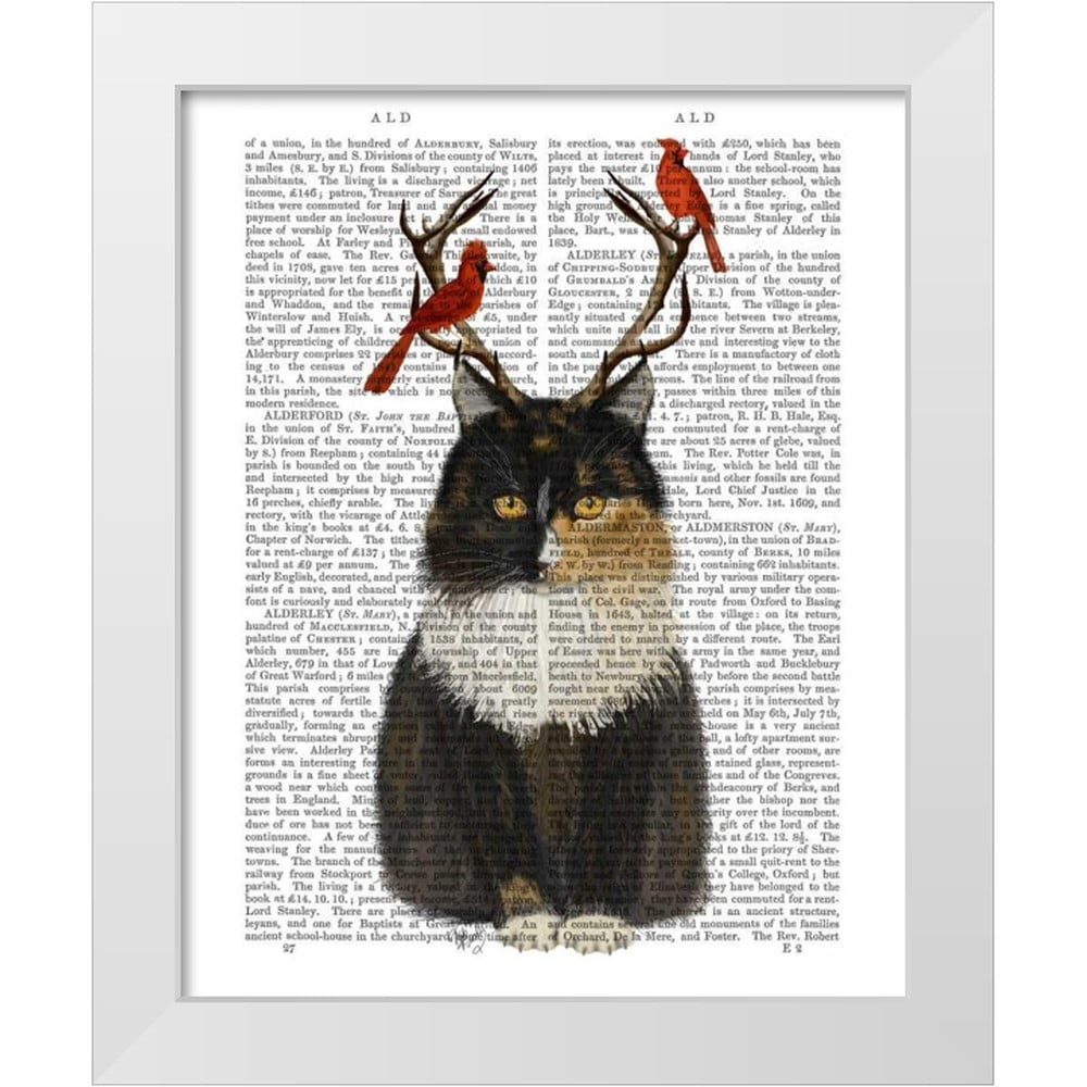 Fab Funky 15x18 White Modern Wood Framed Museum Art Print Titled ...