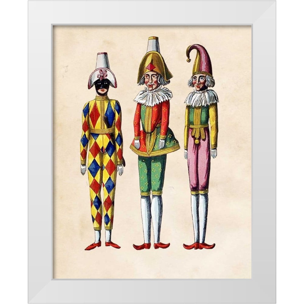 Fab Funky 15x18 White Modern Wood Framed Museum Art Print Titled - Trio ...