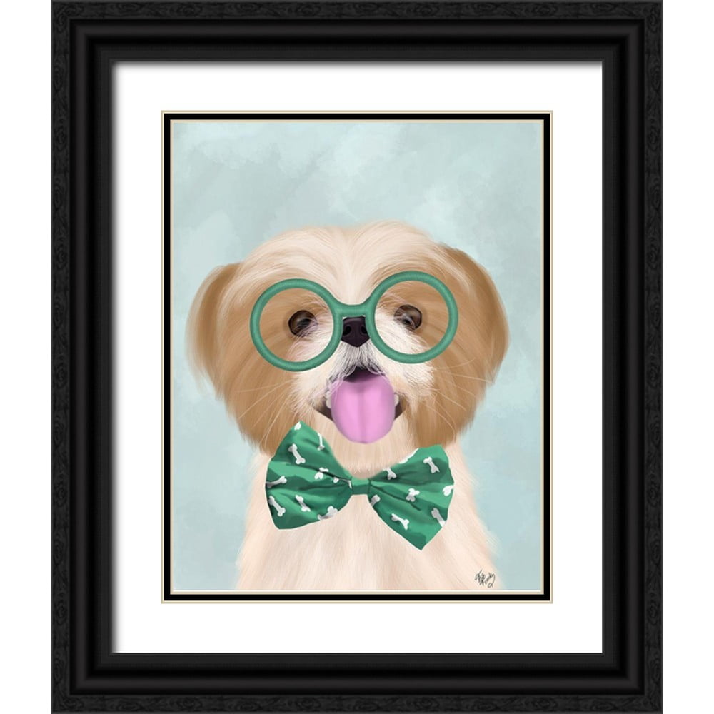 Fab Funky 20x24 Black Ornate Wood Framed with Double Matting Museum Art ...