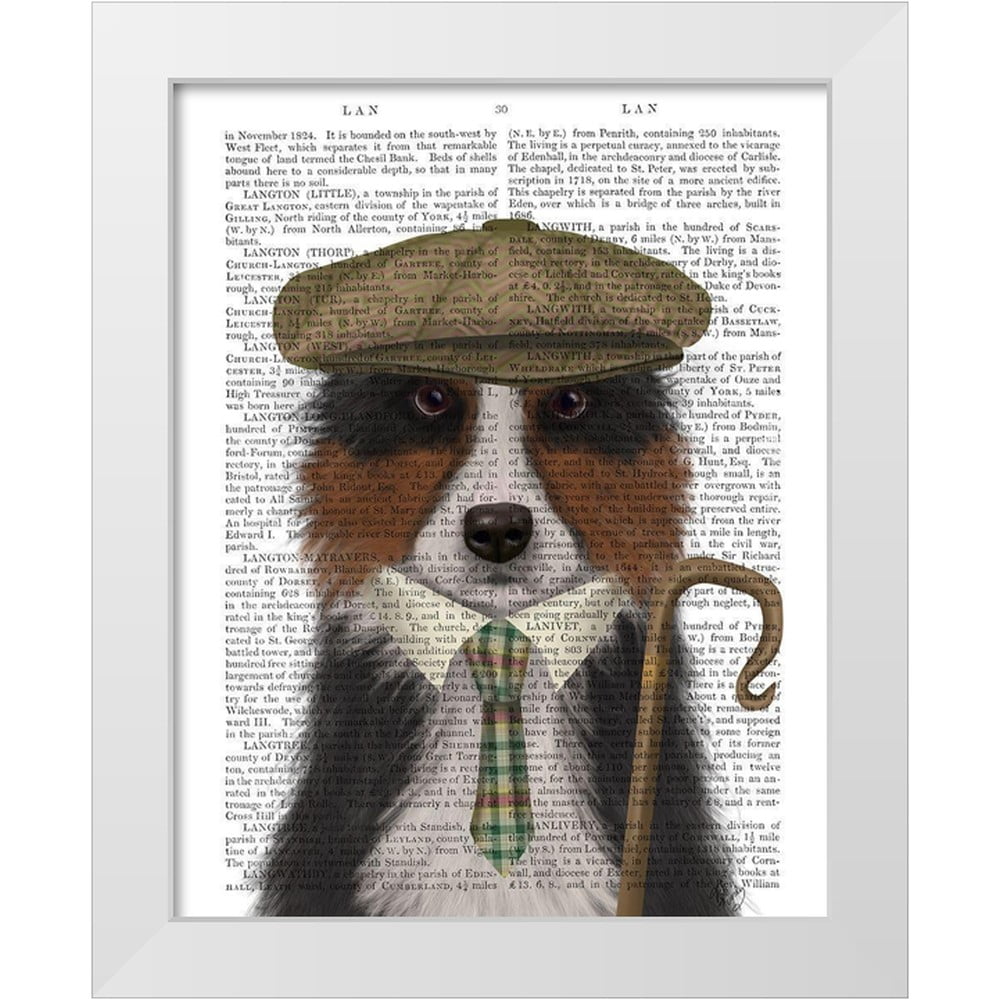 Fab Funky 20x24 White Modern Wood Framed Museum Art Print Titled ...