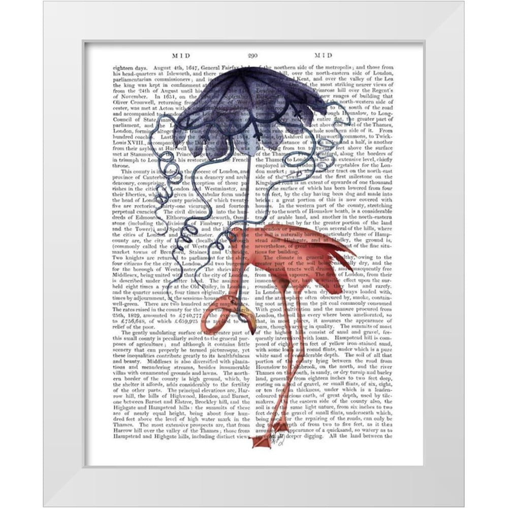 Fab Funky 20x24 White Modern Wood Framed Museum Art Print Titled ...