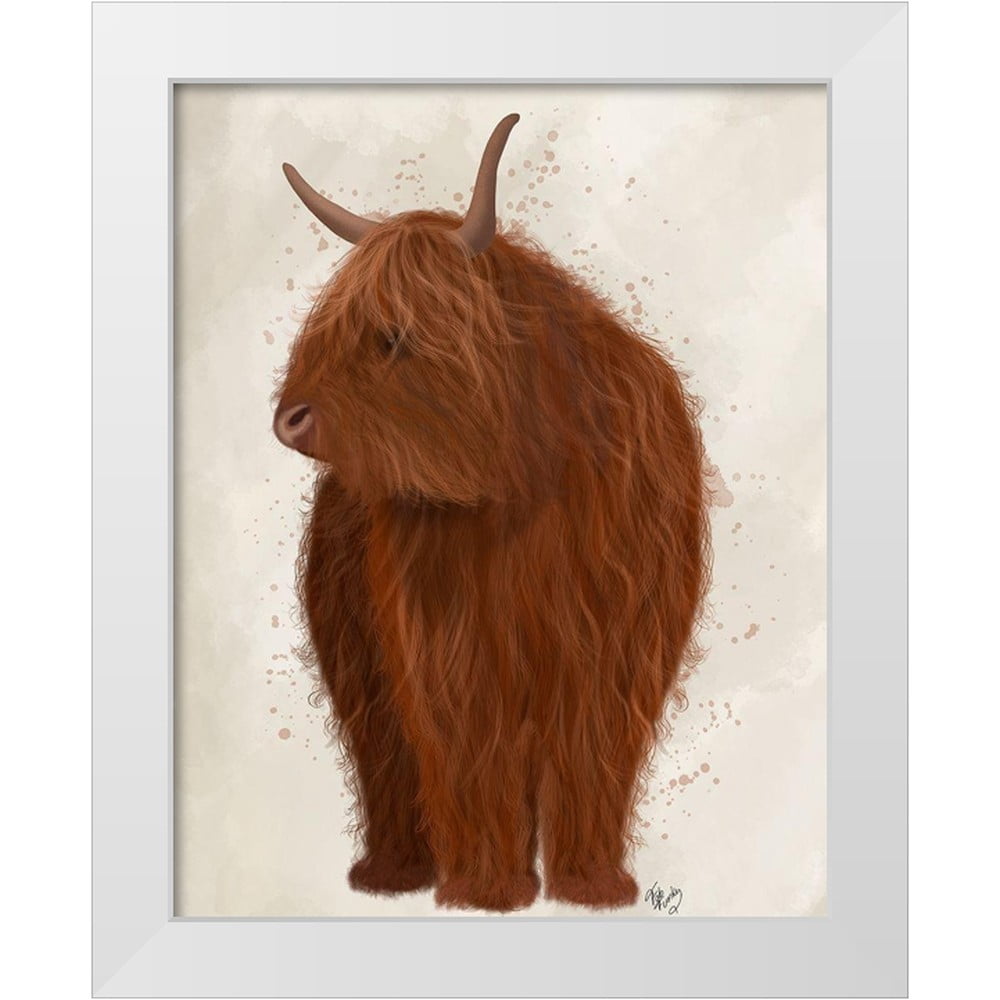 Fab Funky 20x24 White Modern Wood Framed Museum Art Print Titled ...