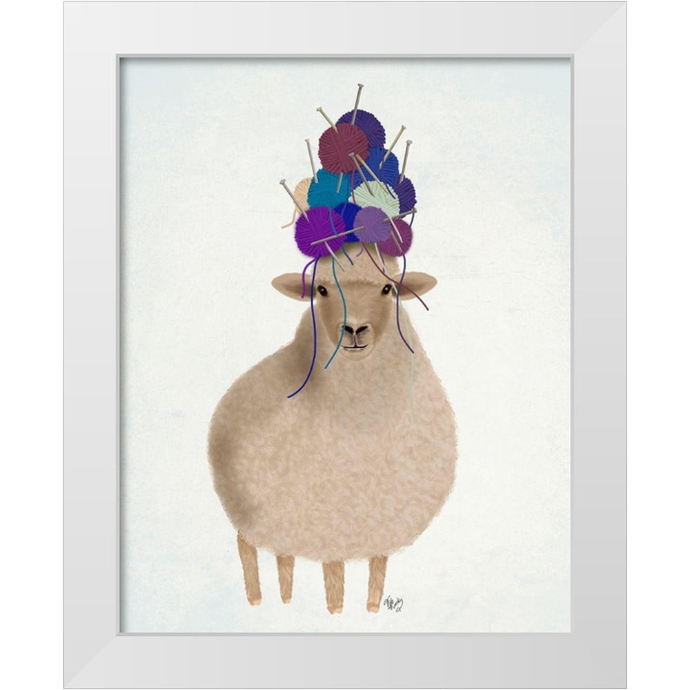 Fab Funky 20x24 White Modern Wood Framed Museum Art Print Titled ...