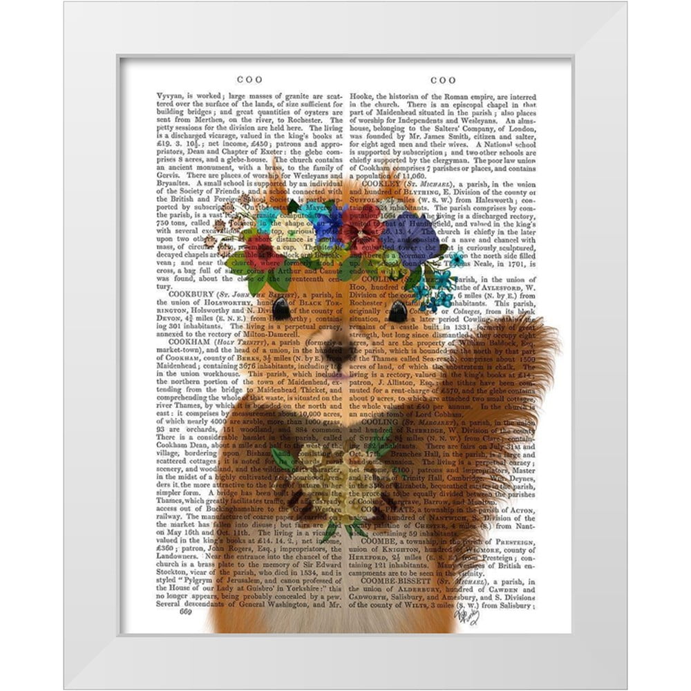 Fab Funky 20x24 White Modern Wood Framed Museum Art Print Titled ...