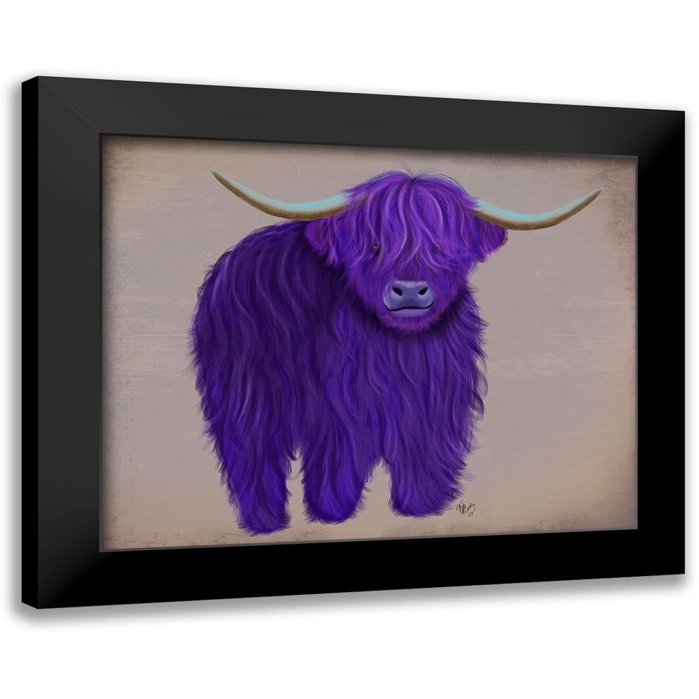 Fab Funky 24x20 Black Modern Framed Museum Art Print Titled - Highland ...