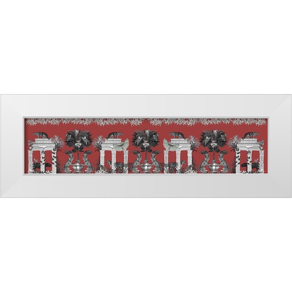 Fab Funky 24x9 White Modern Wood Framed Museum Art Print Titled ...
