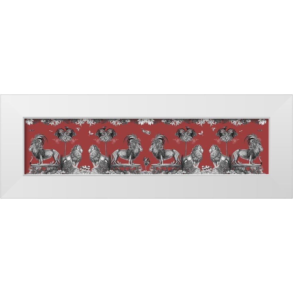 Fab Funky 24x9 White Modern Wood Framed Museum Art Print Titled ...
