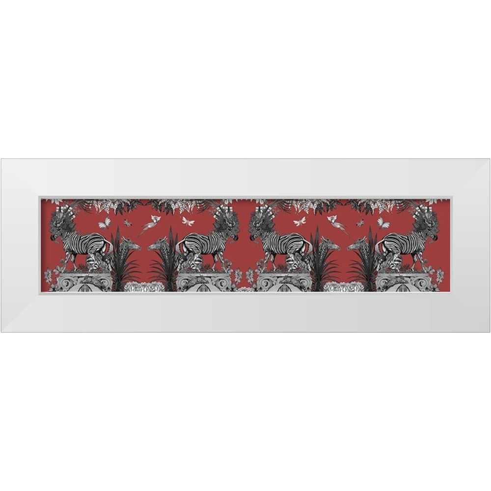 Fab Funky 24x9 White Modern Wood Framed Museum Art Print Titled ...