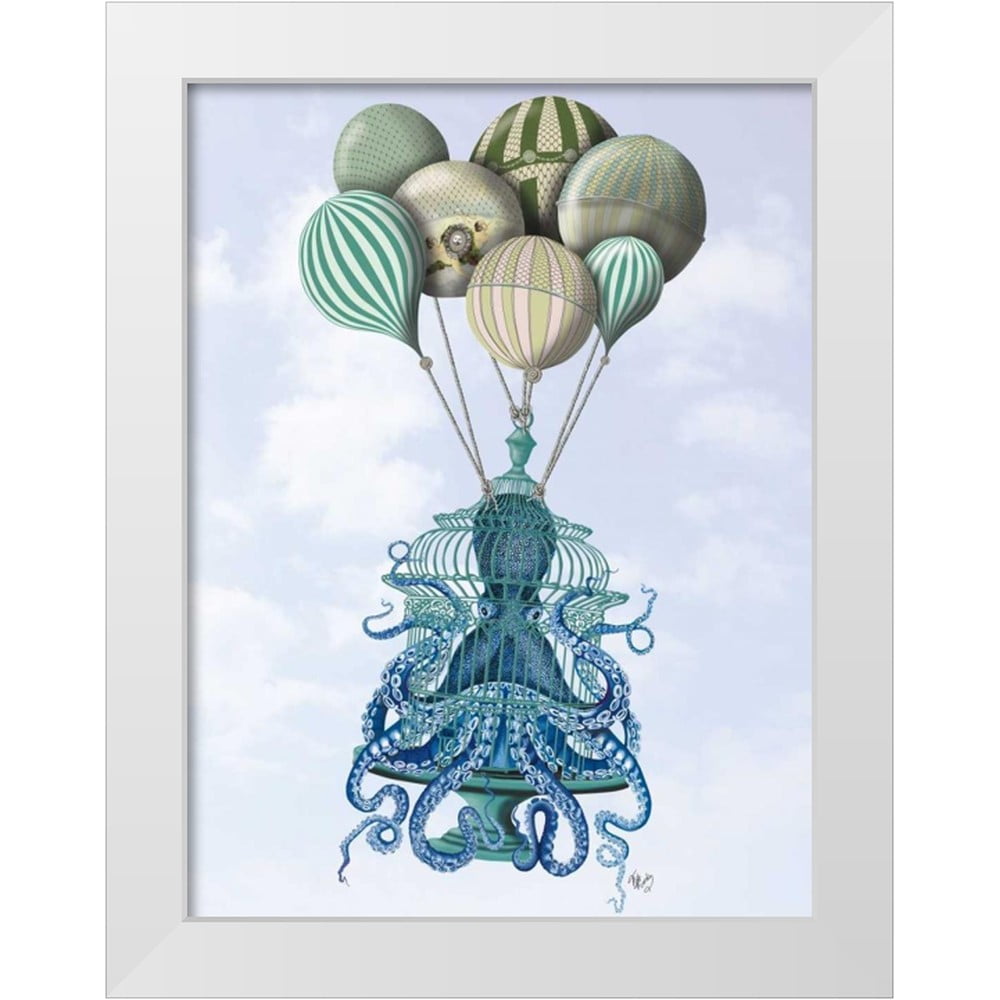 Fab Funky 25x32 White Modern Wood Framed Museum Art Print Titled ...