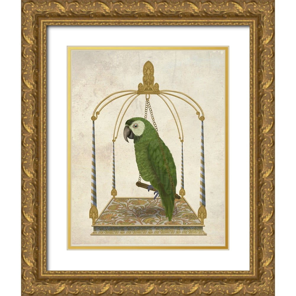Fab Funky 26x32 Gold Ornate Wood Framed with Double Matting Museum Art ...