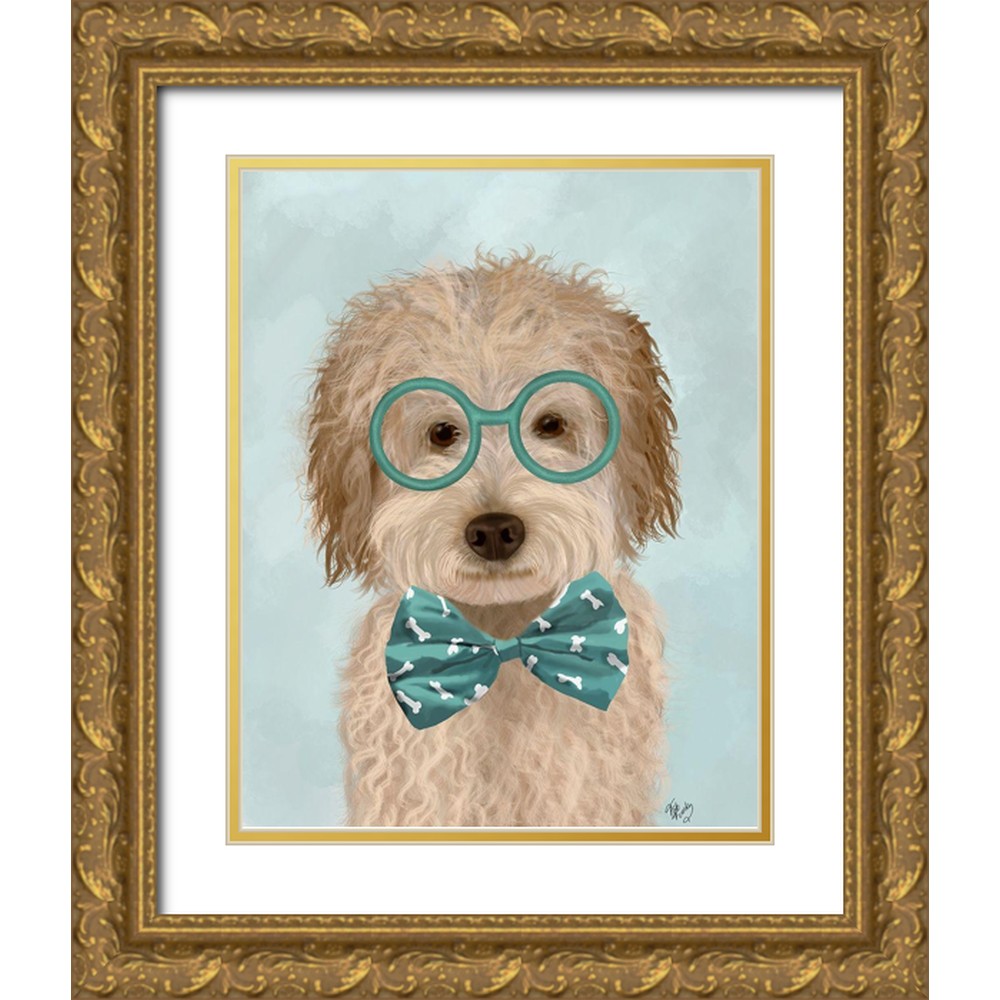 Fab Funky 26x32 Gold Ornate Wood Framed with Double Matting Museum Art ...